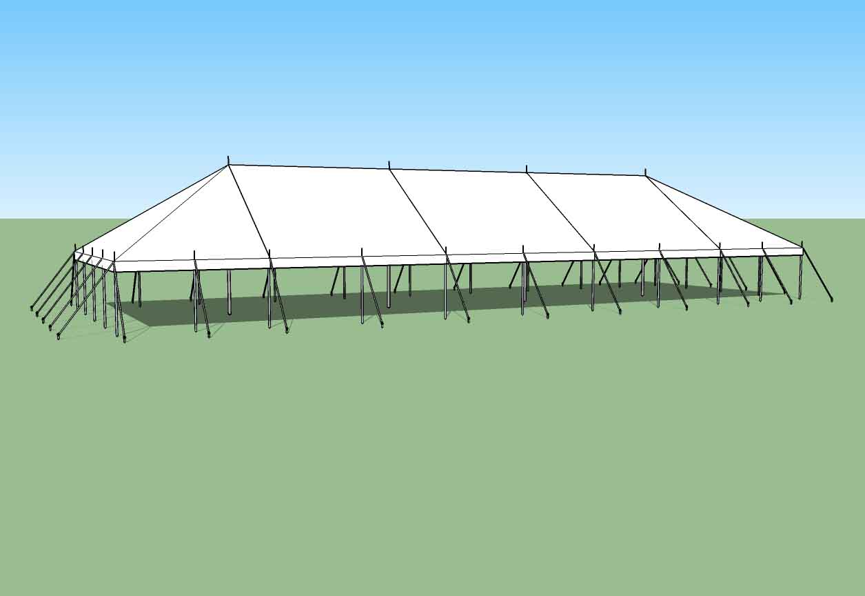 30x90 Party Tent | Ohenry Pole Type Party Tents